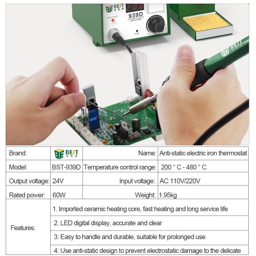 60w soldering station adjust temperature electric soldering iron